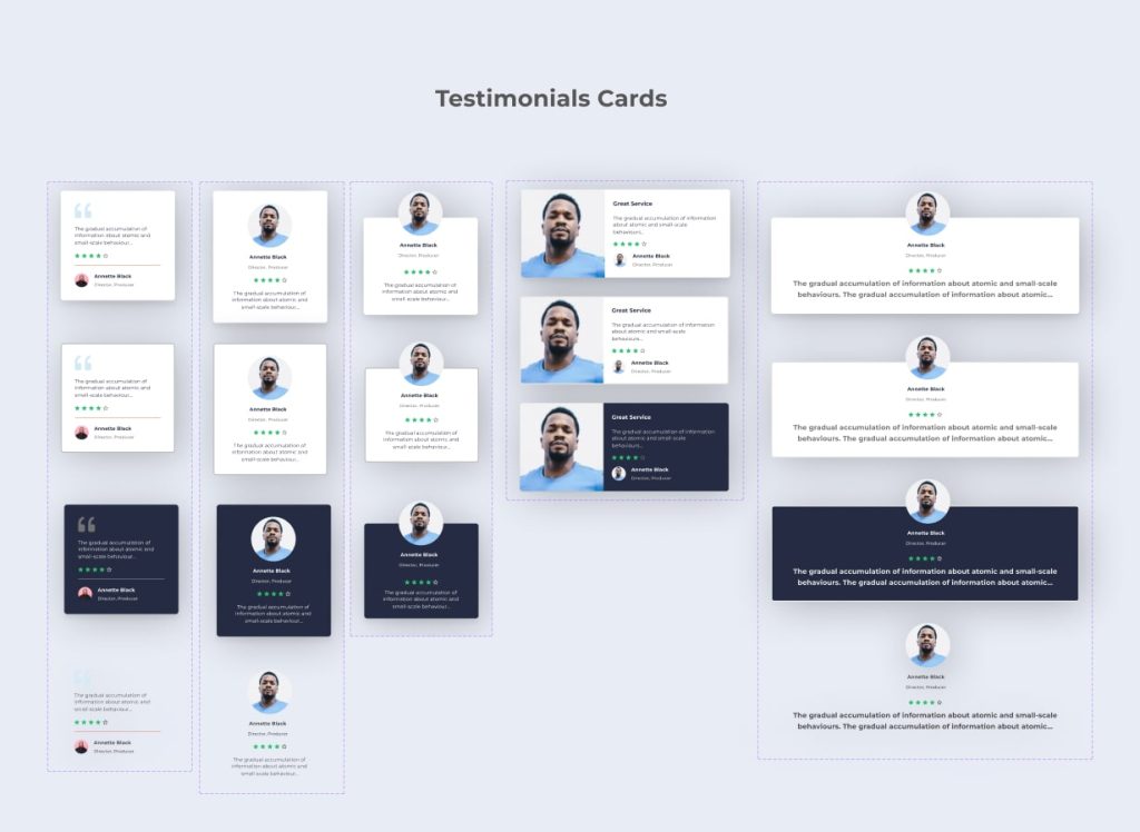 Testimonials Cards – Master UI