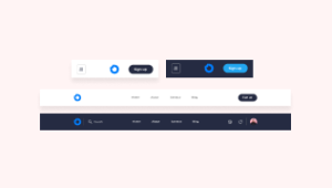 Top navigation bar – Master UI