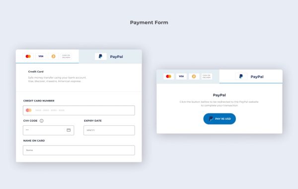 Payment form – Master UI